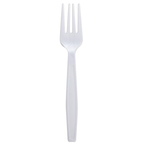 Heavy White Plastic Fork|NTFOODS